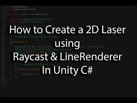 How To Create A D Laser Using Raycast LineRenderer In Unity C YouTube