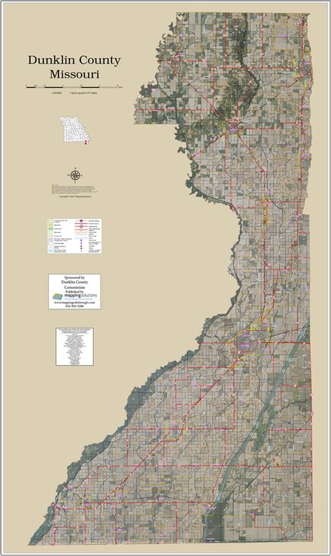 Dunklin County Missouri 2025 Aerial Wall Map Mapping Solutions