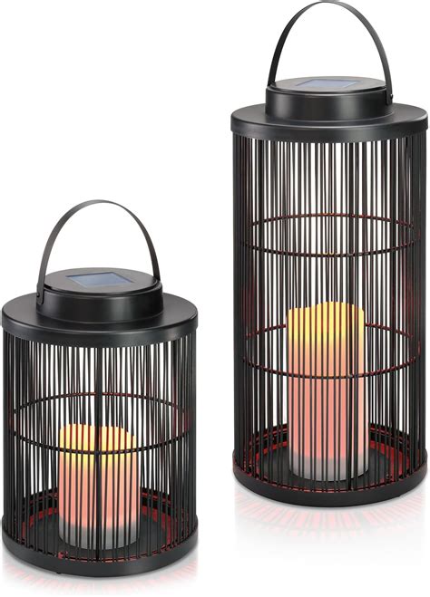 Esotec Solar Metall Außenlaternen Dekoleuchten Sara 2er Set Led Tischleuchte Akku Led Kerzen