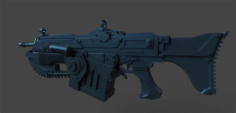 Stl File Lancer Assault Rifle Gears Of War 🔫 ・3d Printer Design To