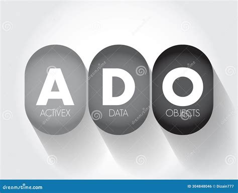Ado Activex Data Objects Acronym Technology Concept Background Royalty Free Stock Image