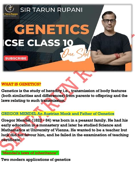 Genetics Class 10 Pdf Dominance Genetics Allele