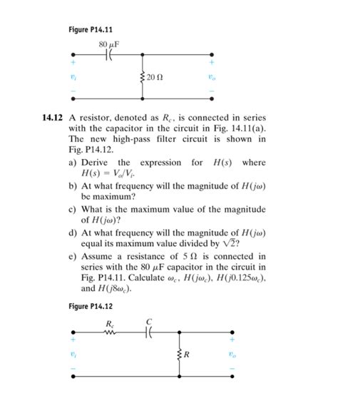 Solved 1412 A Resistor Denoted As Rc Is Connected In