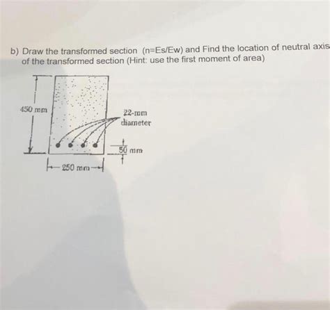 Solved B Draw The Transformed Section N Esew And Find