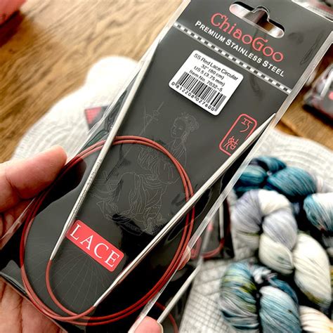 Chiaogoo Red Lace Fixed Circular Needles Eleventyonewindmills