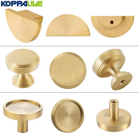 Koppalive Gold Round Brushed Nordic Luxury Kitchen Cupboard Door Pull