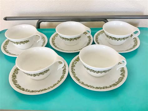 Vintage Corelle Spring Blossom Green Crazy Daisy Hook Handle Etsy