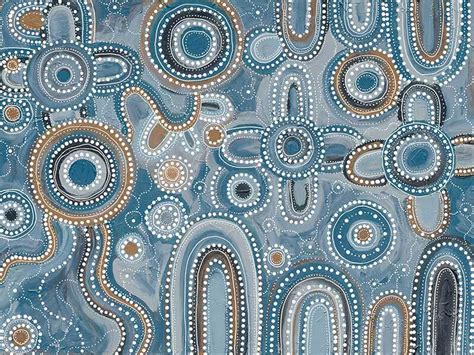 Blue Aboriginal Art Prints Online Urban Road