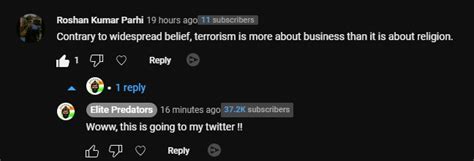 Elite Predators On Twitter Interesting Comment From The Latest Video