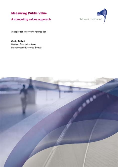 Pdf Measuring Public Value