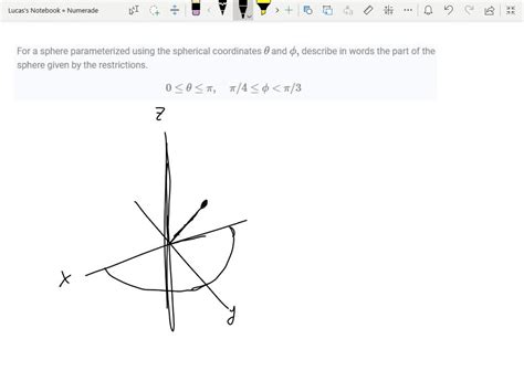 ⏩solvedfor A Sphere Parameterized Using The Spherical Coordinates