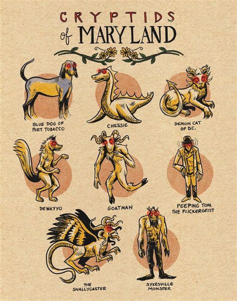 Famous Cryptids Of Wyoming 8 X 10 Print Etsy Cryptids Of Montana