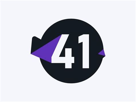 41 Number Logo Icon Design Vector Image Number Logo Icon Design Vector