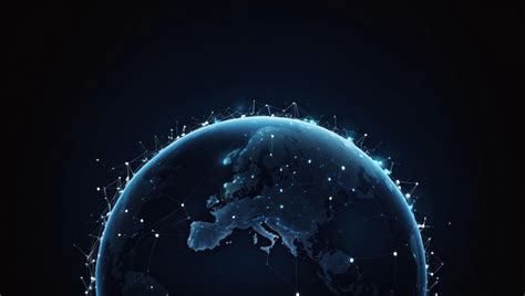 Premium Photo Global Communication Network Global Social Network