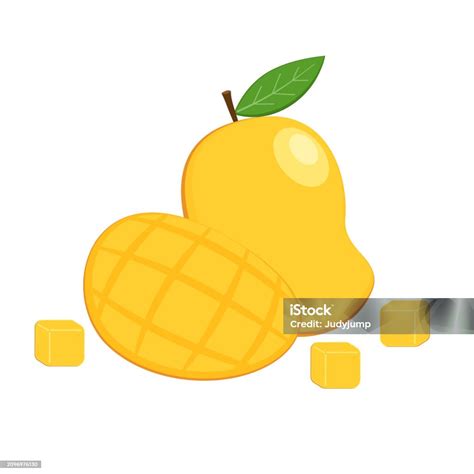 Mango Vector Mango On White Background Logo Design Mango Cartoon Vector