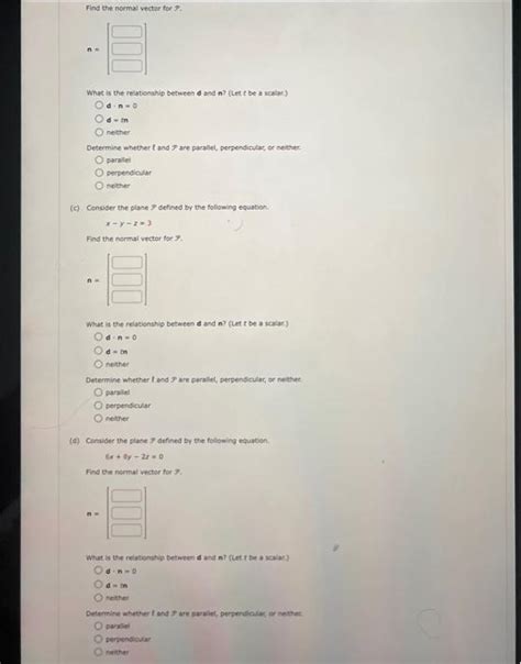 Solved The Line ℓ Passes Through The Point P 1 −1 1 And