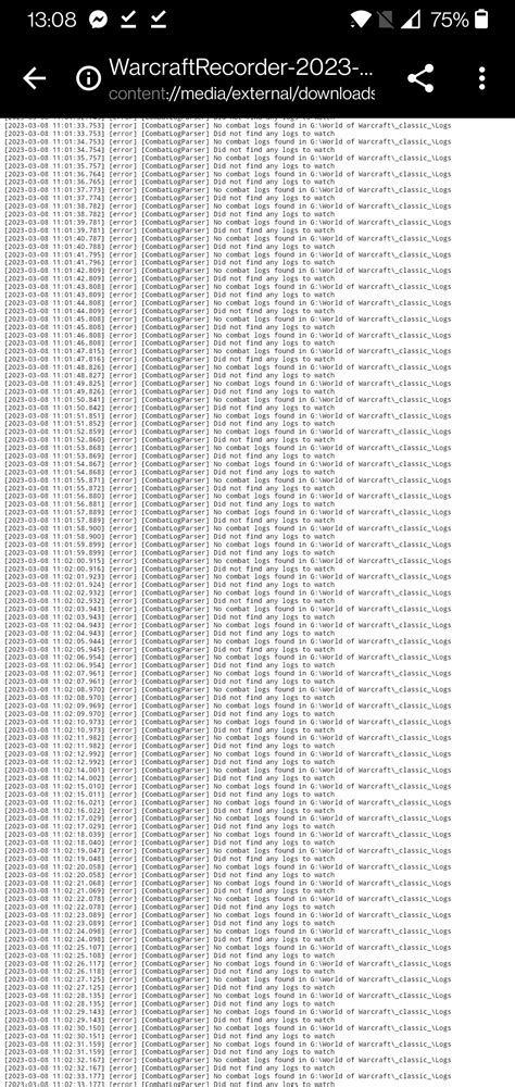 Log Spam If Wow Log Dir Empty · Issue 337 · Aza547wow Recorder · Github