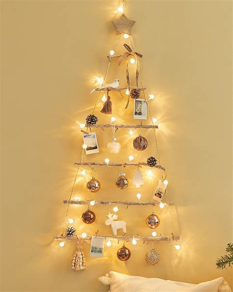 韓國 Bebe Deco 北歐風diy聖誕樹聖誕壁掛飾燈組 金色派對 樹高80cm，樹寬68cm，約06kg｜媽咪愛