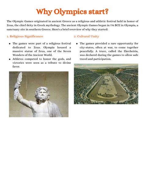 Origins Of The Olympic Games Pdf Olympic Games Multi Sport Events