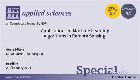 Specialissue Machinelearningalgorithms Remotesensing