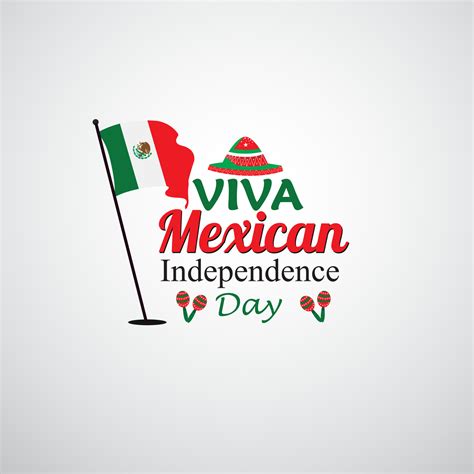 Viva Mexico Independence Day 16 September Waving Mexican Flags And