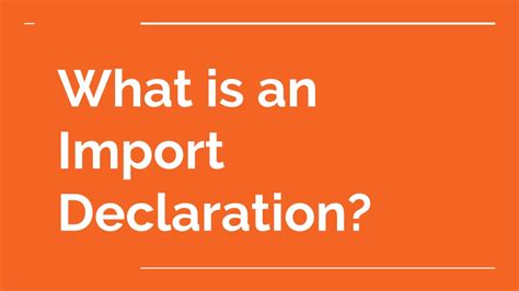 Ppt What Is An Import Declaration Powerpoint Presentation Free