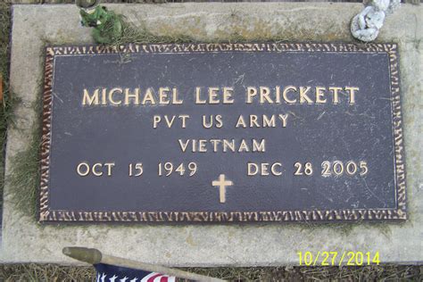 Pvt Michael Lee Prickett 1949 2005 Find A Grave Memorial