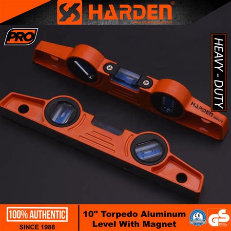 Harden 580522 10 Torpedo Aluminum Level With Magnet Professional Spirit Torpedo Bubble Level