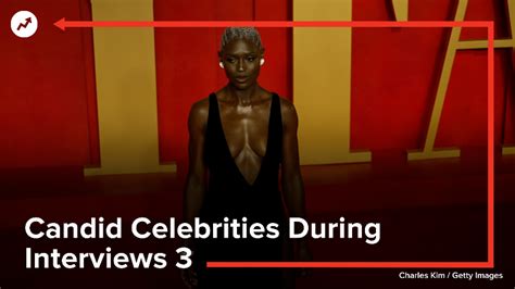 Candid Celebrities During Interviews 3