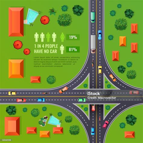 Crossroads Illustration Stock Illustration Download Image Now Asphalt Built Structure Car