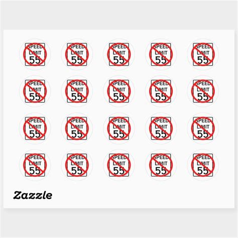 55 Mph Speed Limit Sticker