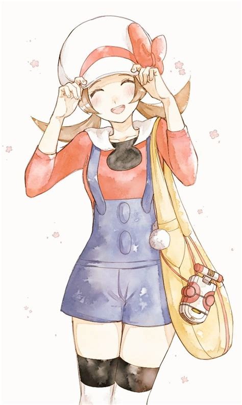 Safebooru 1girl D Asuka Rkgk Blue Overalls Blush Bow Brown Hair