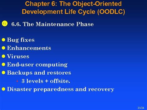 The Object Oriented Development Life Cycle 1 24 The