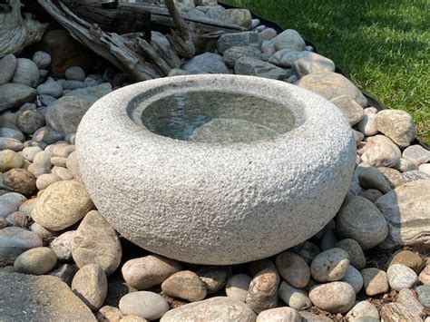 Natural Stone Garden Water Basins Babbling Natural Boulder Water