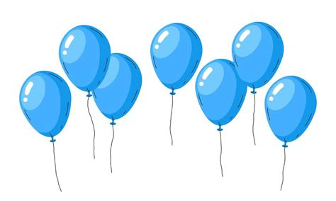 Blue Balloons Vector Art Icons And Graphics For Free Download
