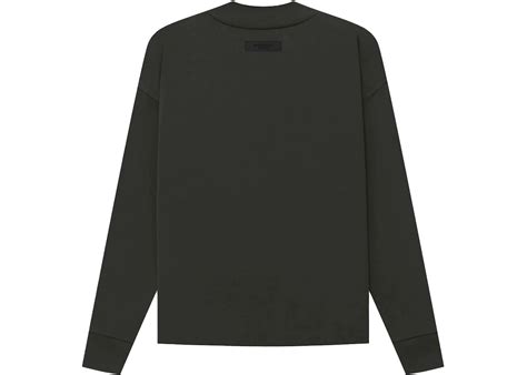 Fear Of God Essentials Ls Tee Off Black Mens Ss23 Us