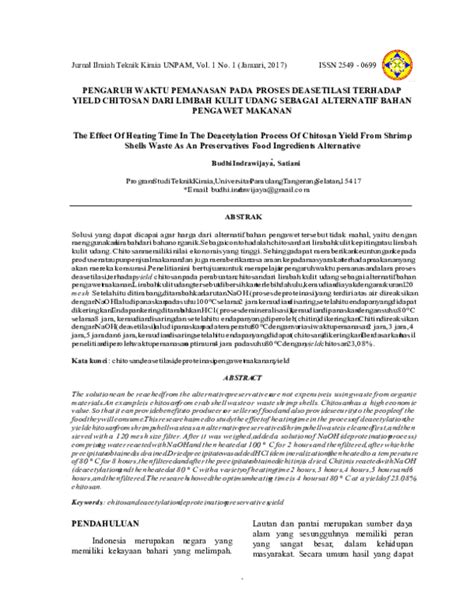 Pdf The Effect Of Heating Time In The Deacetylation Process Of