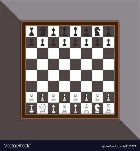Chess Board Royalty Free Vector Image Vectorstock