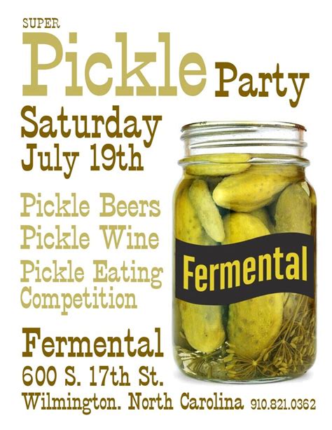 Its A Super Pickle Party 2025 Fermental Wilmington Nc