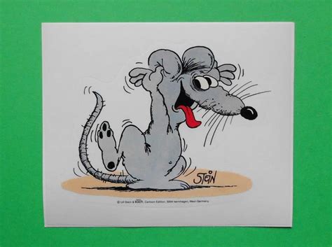 Uli Stein Aufkleber Sticker Freche Maus 80er Mit Alter Plz 16x13cm Eur 9 80 Picclick De