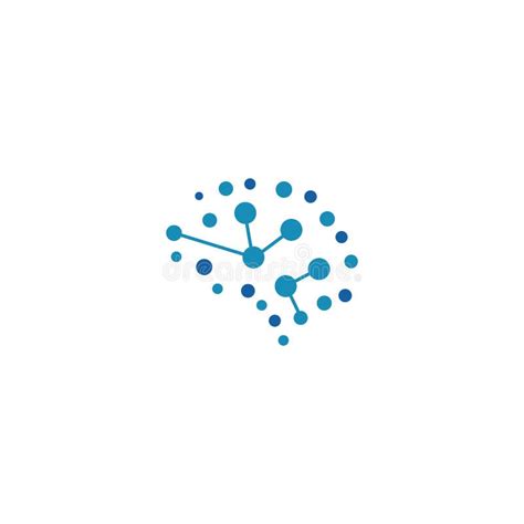 Nerve Cell Logo Or Neuron Logo With Vector Template Stock Vector