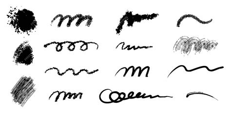 Premium Vector Brush Textures Set Black Shader And Brushstrokes Hand