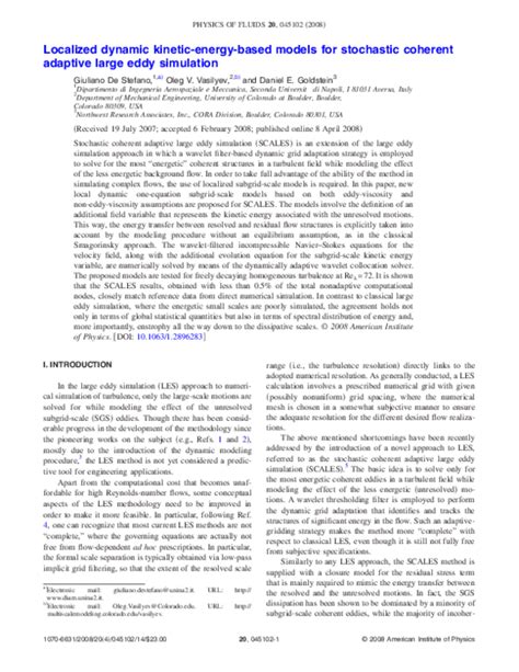 Pdf Localized Dynamic Kinetic Energy Based Models For Stochastic
