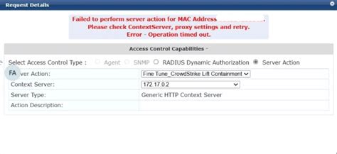 Clearpass Crowdstrike Api With Error Operating Timed Out Security