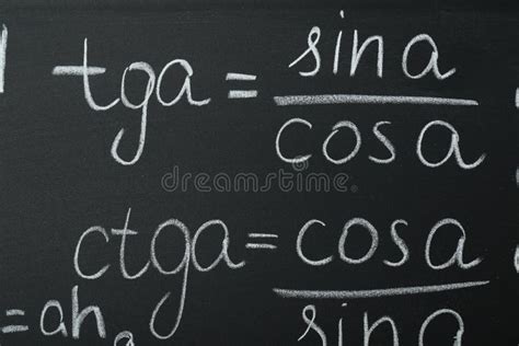Many Different Math Formulas Written On Chalkboard Closeup Stock Image Image Of Classroom
