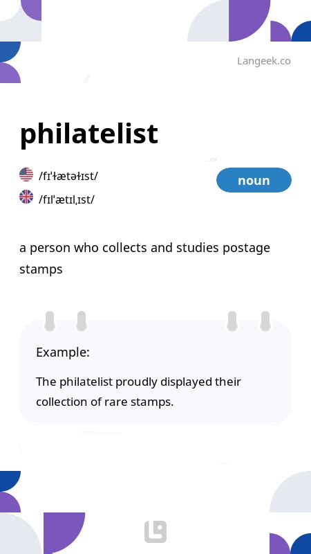 Definition And Meaning Of Philatelist Picture Dictionary