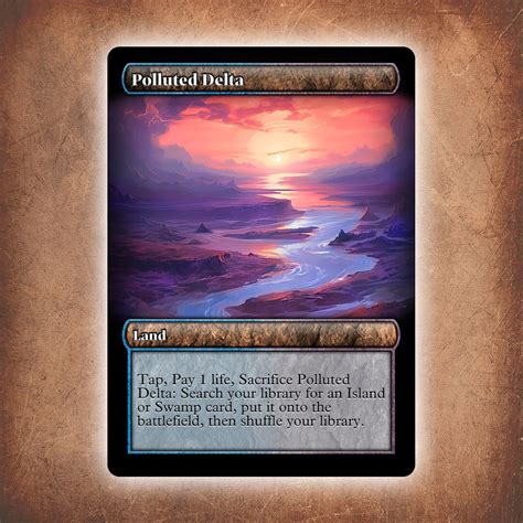 Polluted Delta Fetchlands Alternative Custom Art No Foil Edh Mtg