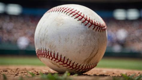 Close Up Of A Baseball Glove And Ball On The Dugout Bench Stock Illustration Illustration Of