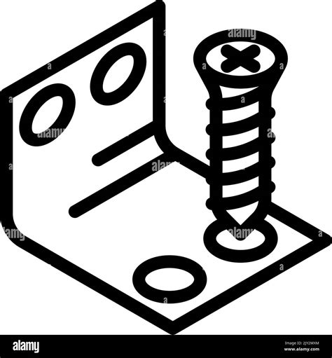 Insert Bolt Assembly Furniture Line Icon Vector Illustration Stock Vector Image And Art Alamy