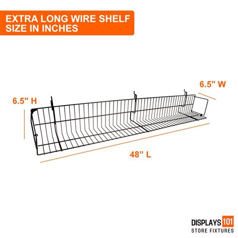 48 Metal Grid And Slat Wall Shelf Durable Wire Display